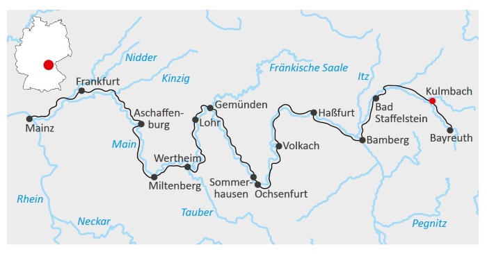Mainradweg von Kulmbach bis Mainz 13 Übernachtungen buchen